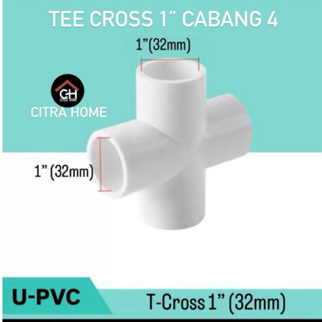 Jual Tee Cross 1” Cabang 4 U-PVC | Shopee Indonesia