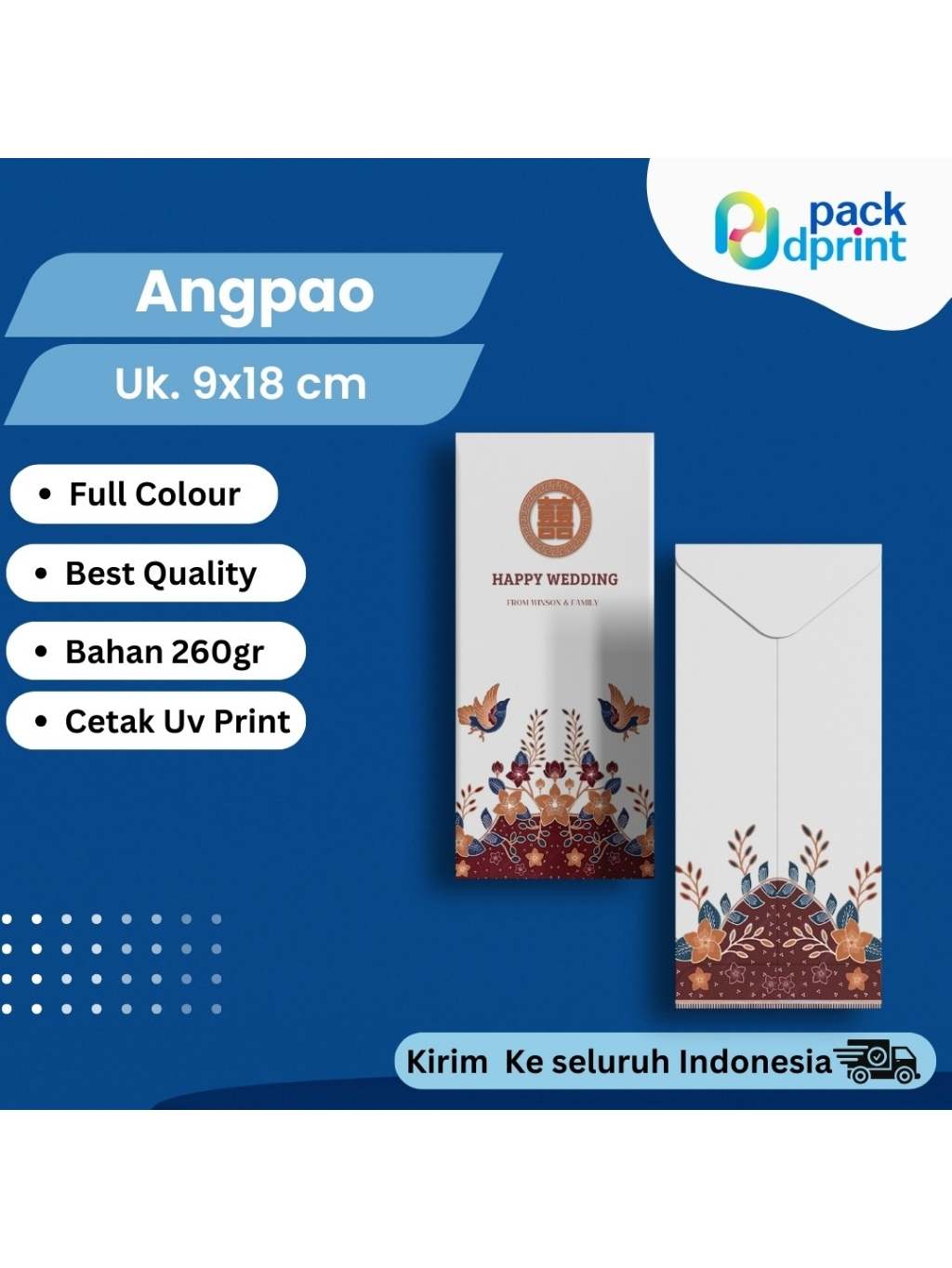 Jual Cetak Angpao Uv Print | Print Angpao uk. 9x 18 cm | Shopee Indonesia