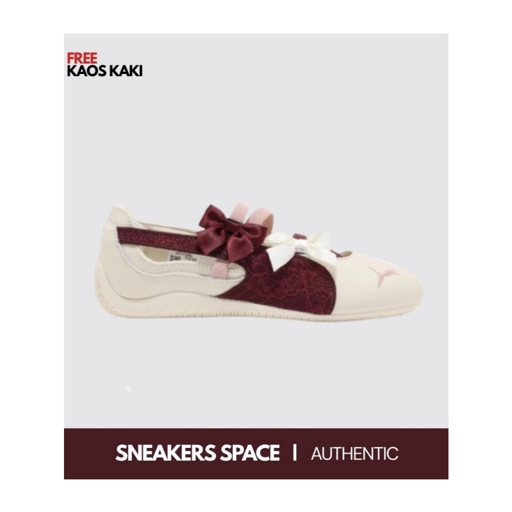 Jual SEPATU PUMA SPEEDCAT BALLET LACES FROSTED IVORY RUBY SHIMMER WOMEN ...