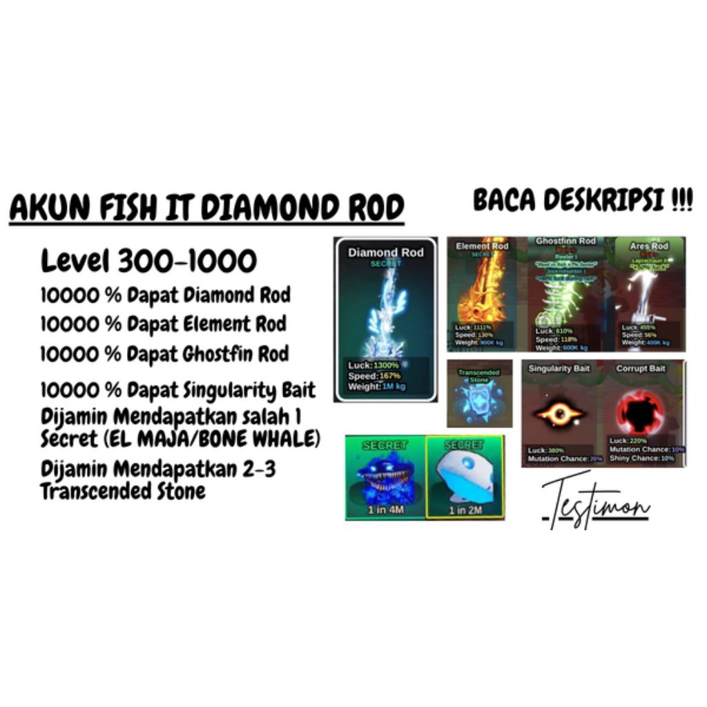 Jual Akun Fish It Diamond Rod | Shopee Indonesia