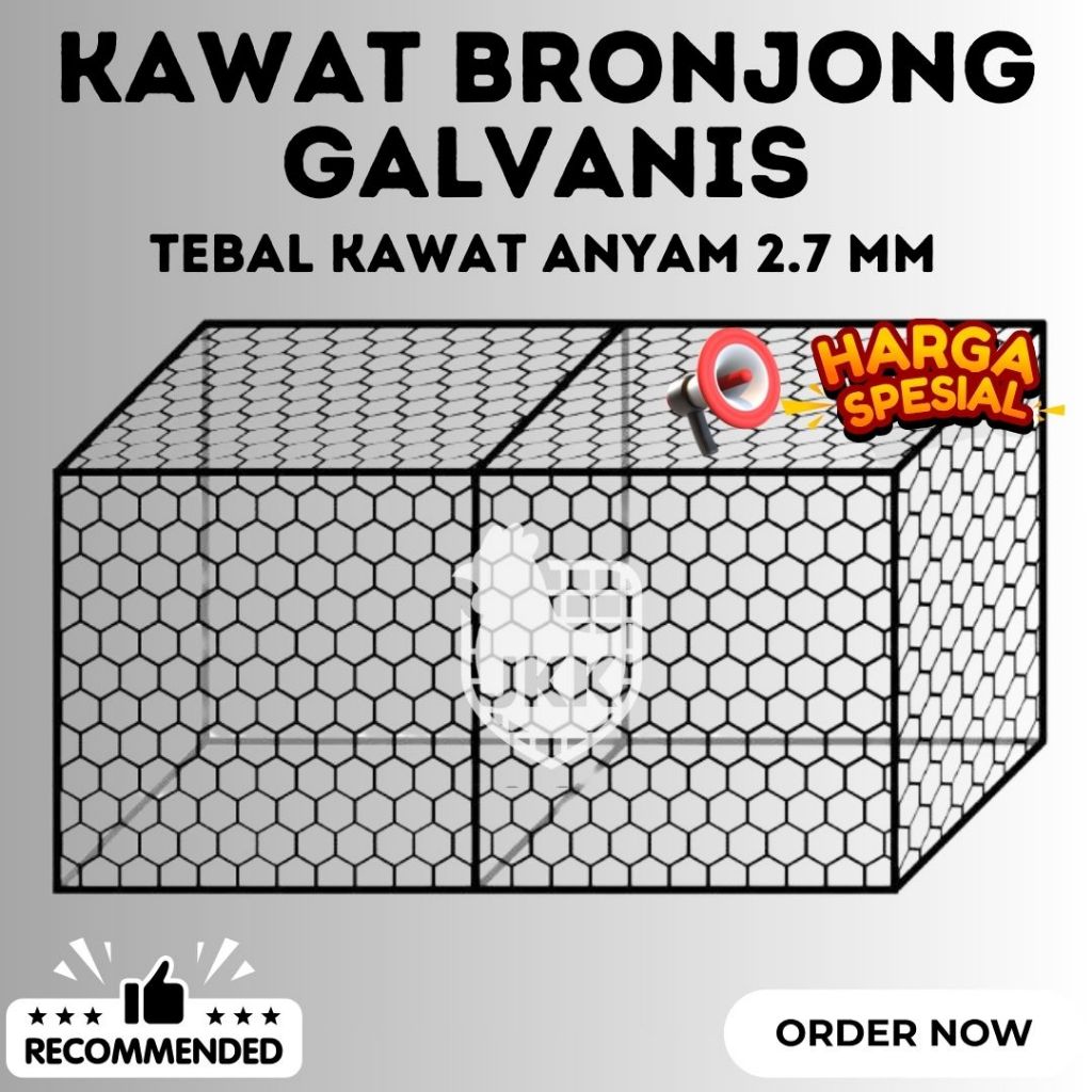 Jual Kawat Bronjong Galvanis Tebal Kawat 2.7 mm | Untuk Penanggulan ...