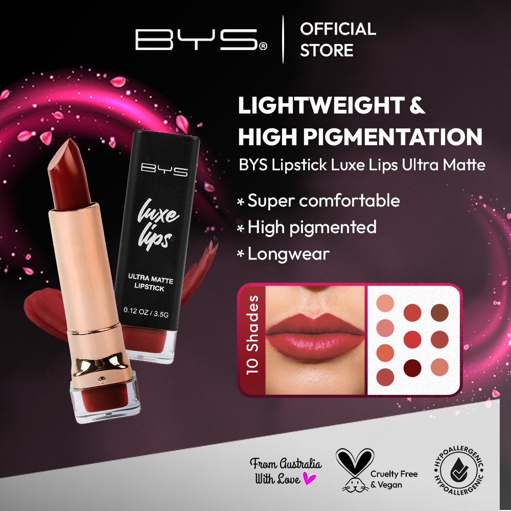Jual BYS Lipstick Luxe Lips Ultra Matte - Creamy Formula Longlasting No ...