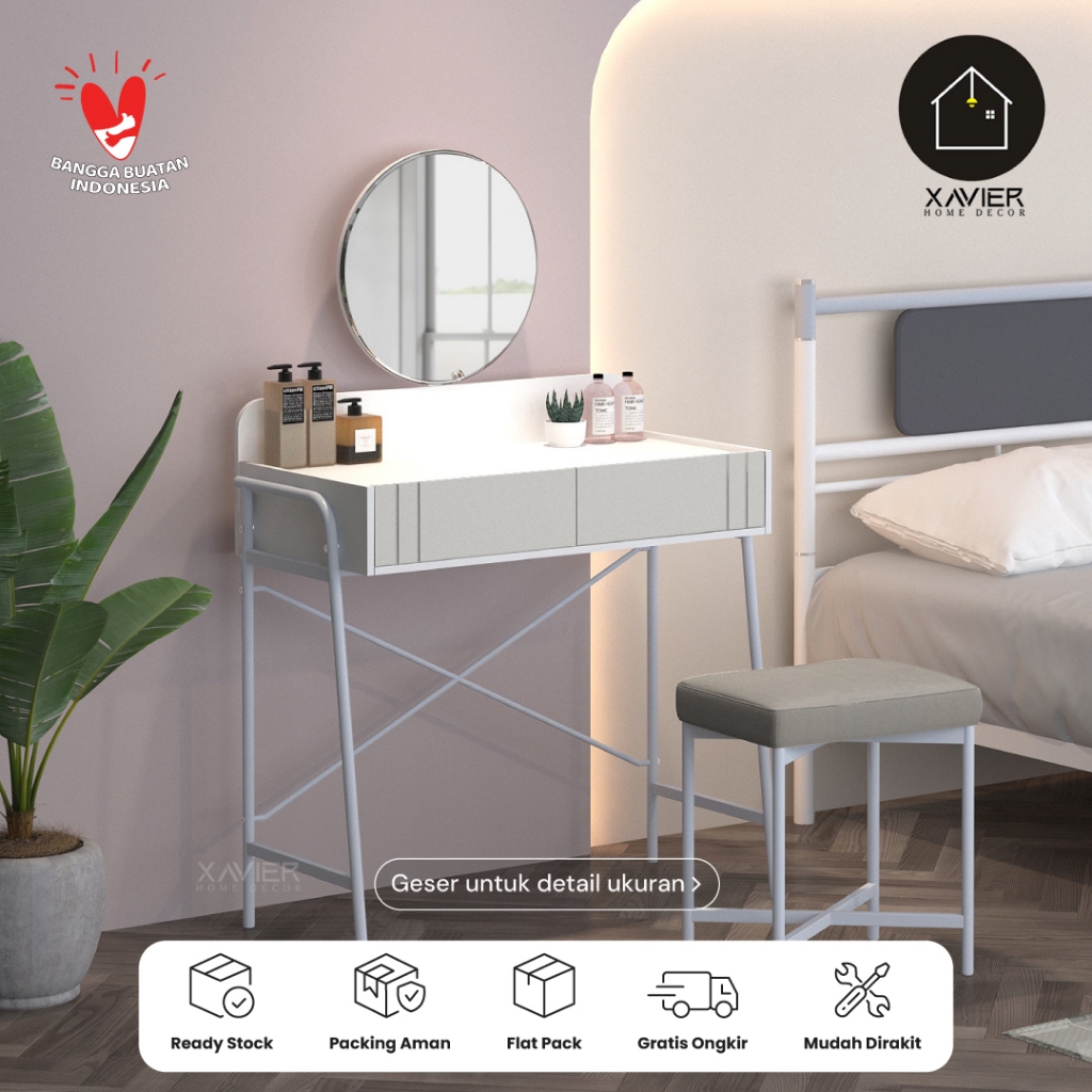 Jual Xavier Home Decor | Meja Rias Minimalis HAZEL – Meja Makeup dengan ...
