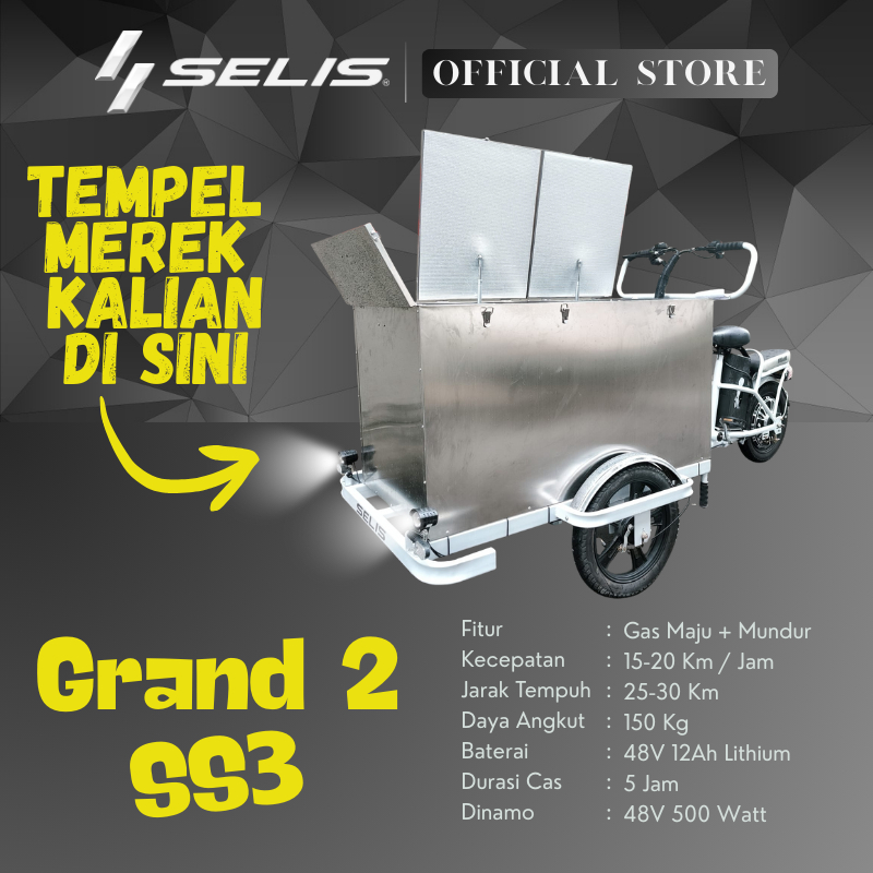Jual SELIS - Gerobak Listrik Pujasera Grand 2 Box SS3 / Gerobak Kopi ...