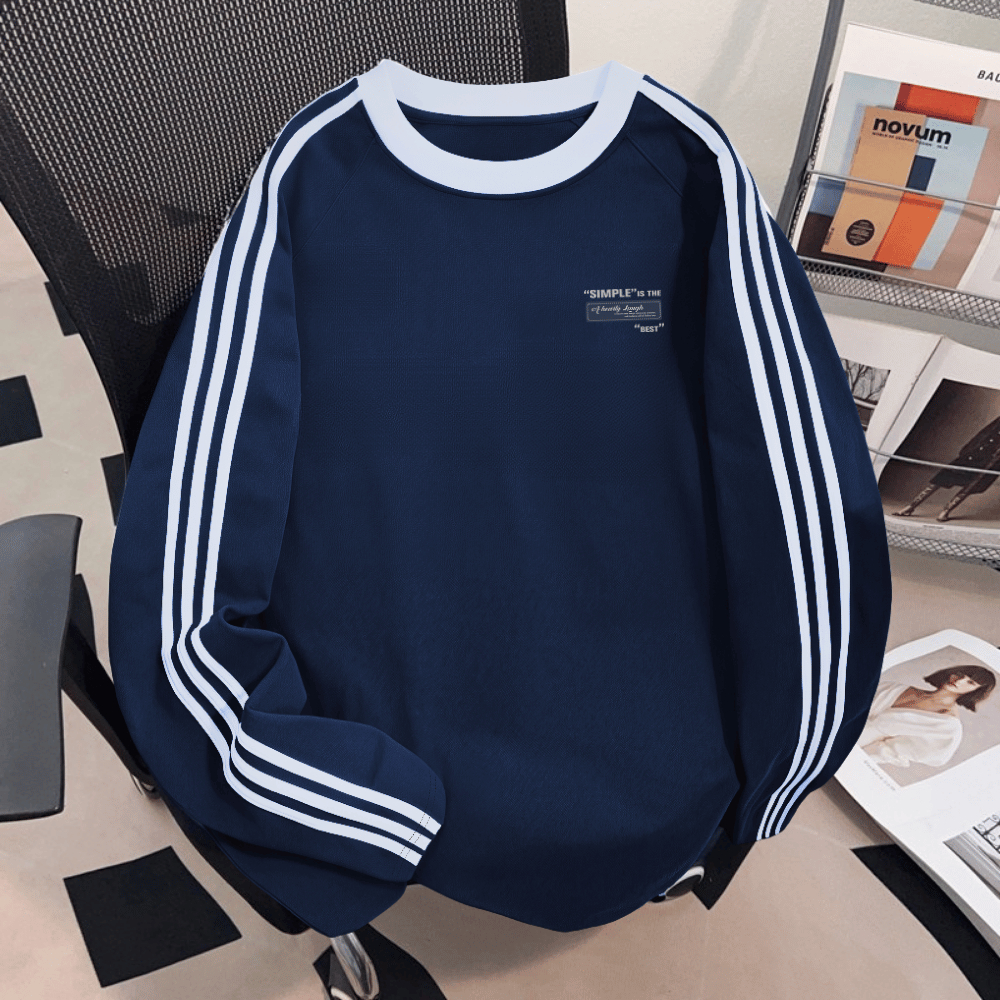 Jual STREET PREMIUM Kaos Lengan Panjang Tiga Garis Korea Premium 100% ...