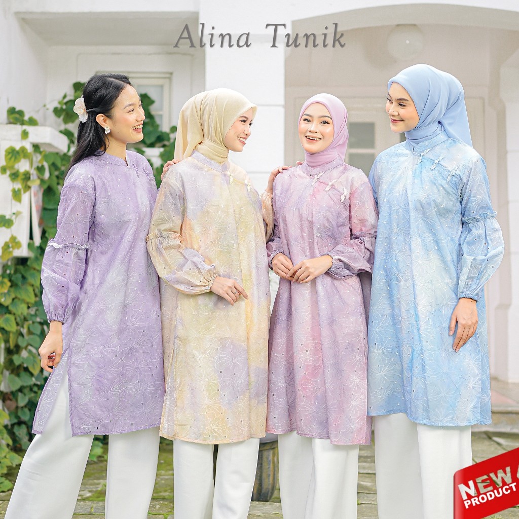 Jual NUNA Alina Tunik | Atasan Wanita Katun Bordir Raya Series | Shopee ...