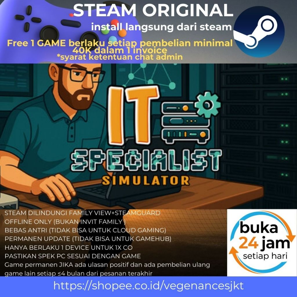 Jual IT Specialist Simulator Game Offline PC Game Original + Latest ...