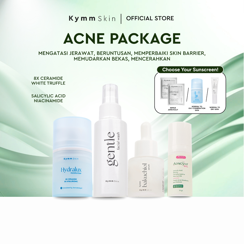Jual [5pcs] KYMM SKIN Anti Acne Package [Gentle FW, Bakuchiol Serum ...