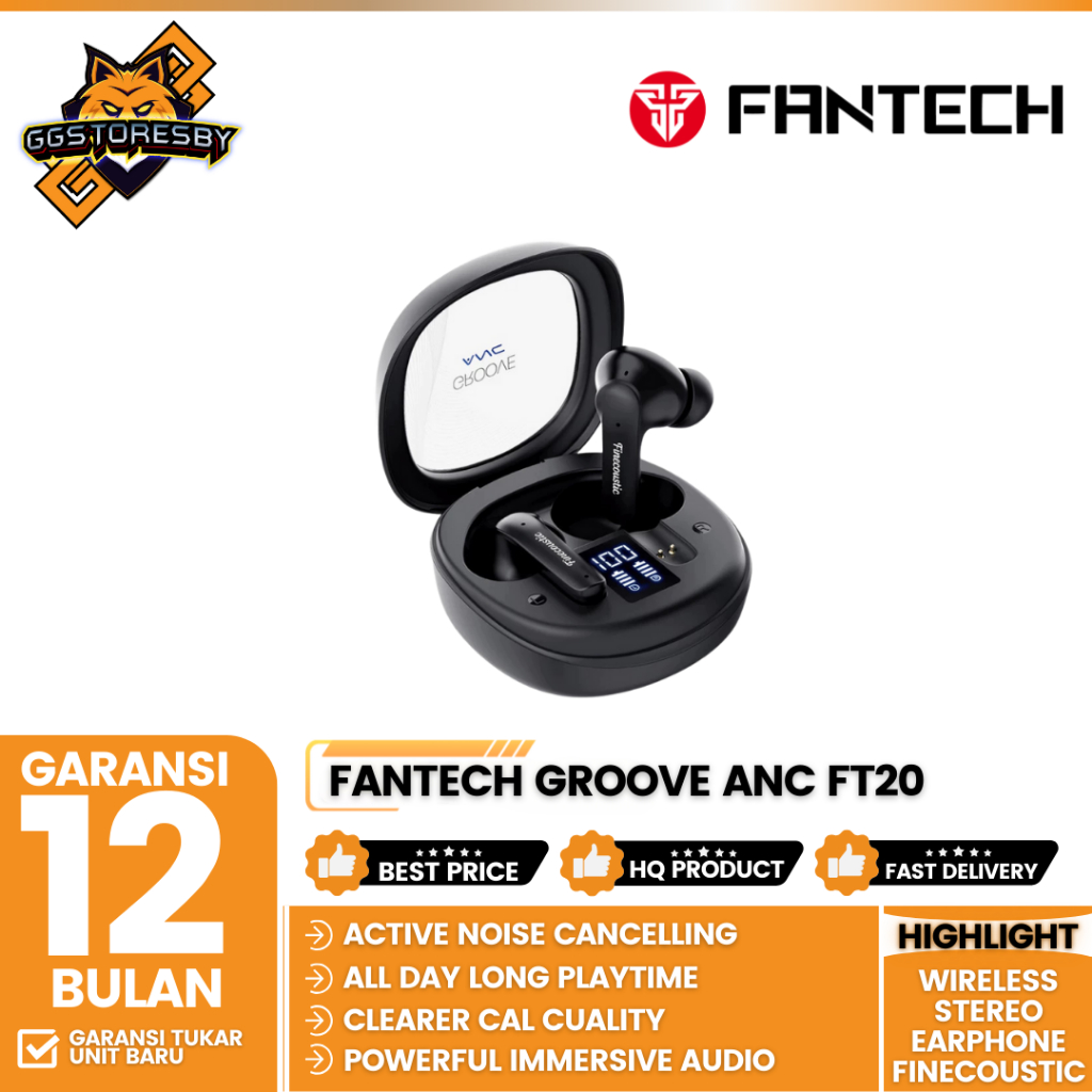Jual Fantech Groove ANC FT20 In Ear Earbuds TWS True Wireless Stereo ...