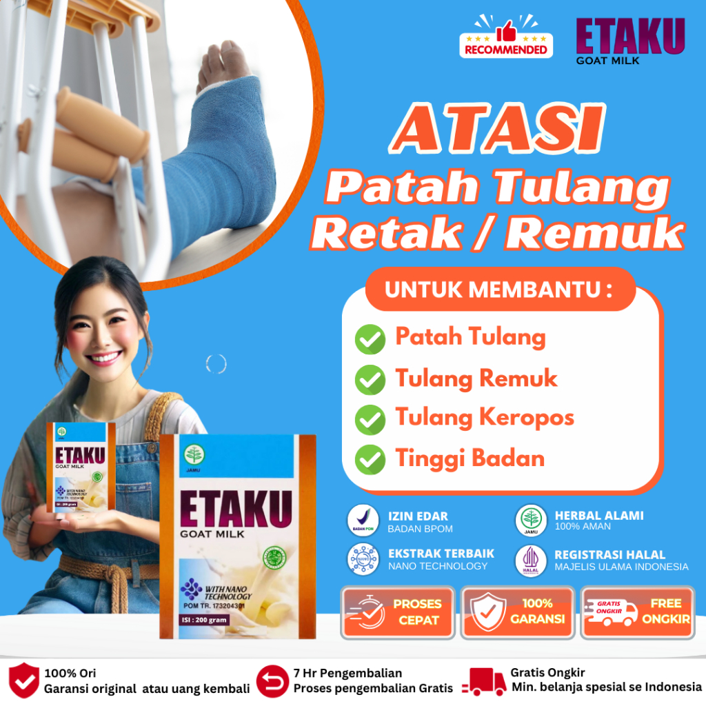 Jual Etaku - Susu Kalsium Pemulihan Patah Tulang Tangan dan Kaki, Susu ...