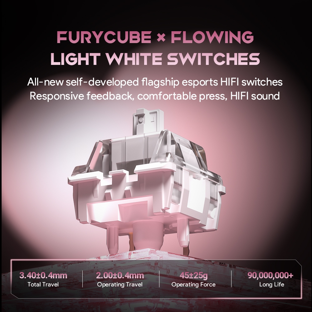 Jual [NEW DESIGN] FURYCUBE V68 Mechanical Gaming Keyboard 3pin Hotswap ...