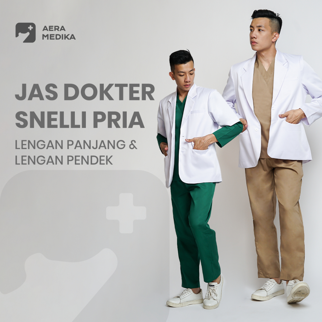 Jual Jas Dokter PRIA / Snelli Lengan Pendek/Panjang Premium PRIA - AERA ...