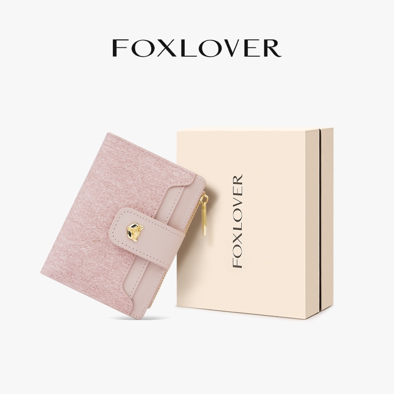 Jual FOXLOVER Dompet Pendek Wanita Bergaya Kain Denim Tekstur ...
