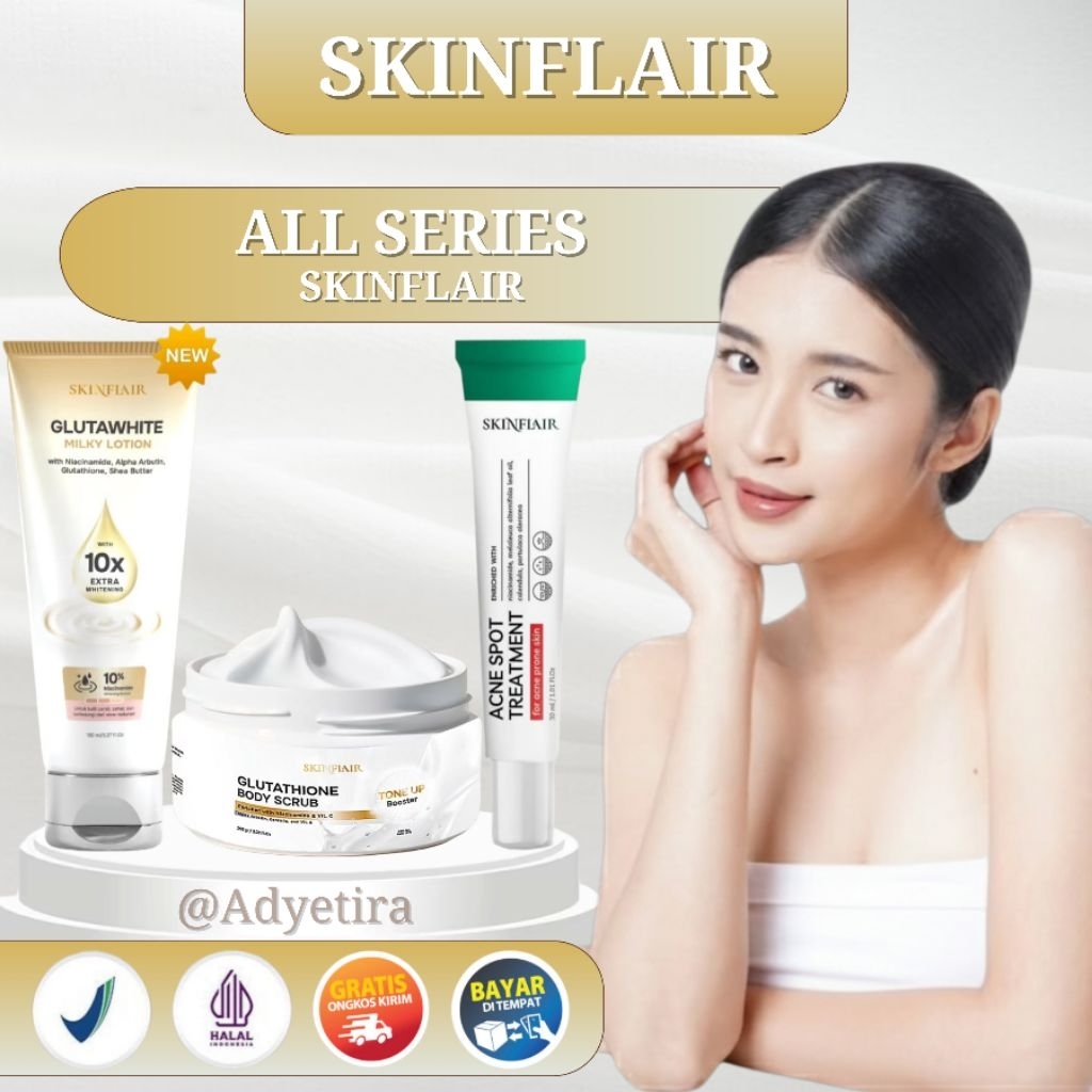 Jual SKINFLAIR All Series Glutawhite Milky Body Lotion 10% Niacinamide ...
