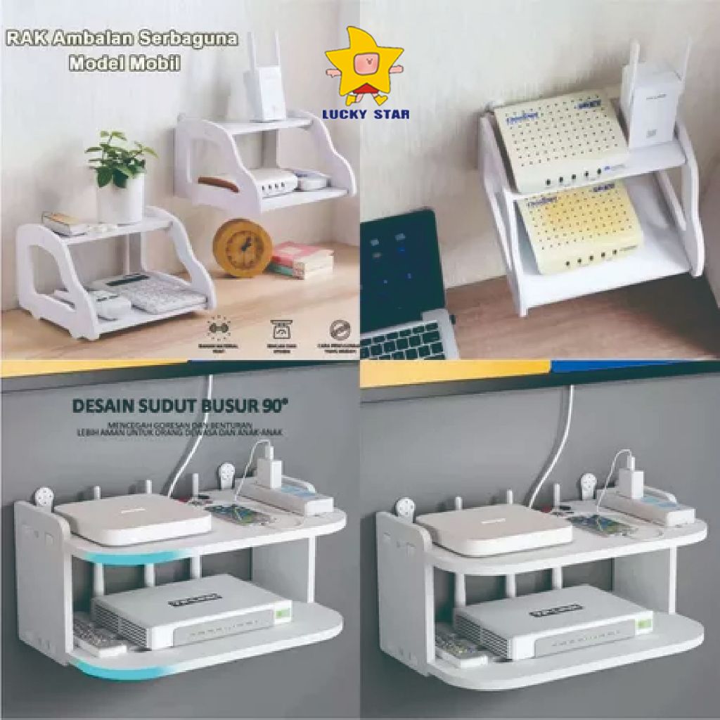 Jual LUCKY STAR Rak Gantung 2 Susun Modem Wifi Route DVD maupun Set Top ...