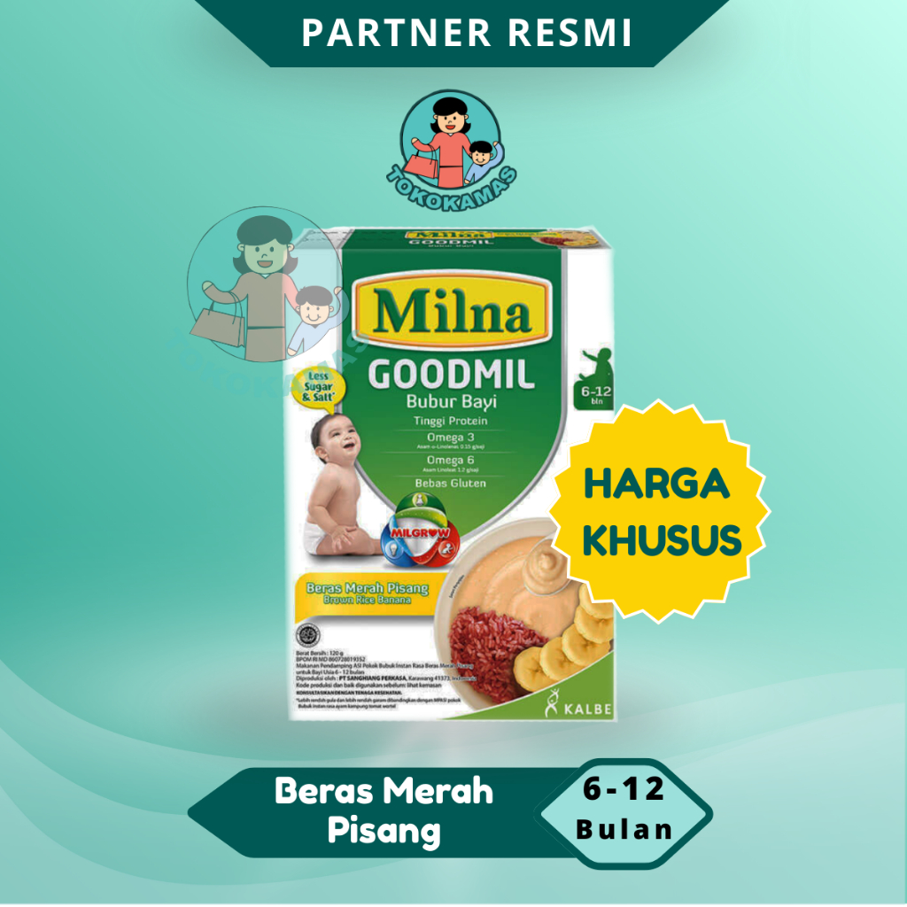 Jual Milna Goodmil 6+ beras merah pisang 120gr | Shopee Indonesia