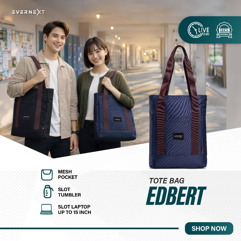 Jual Evernext - Totte Bag Pria Wanita Tas Jinjing Edbert Tas Laptop Tas ...