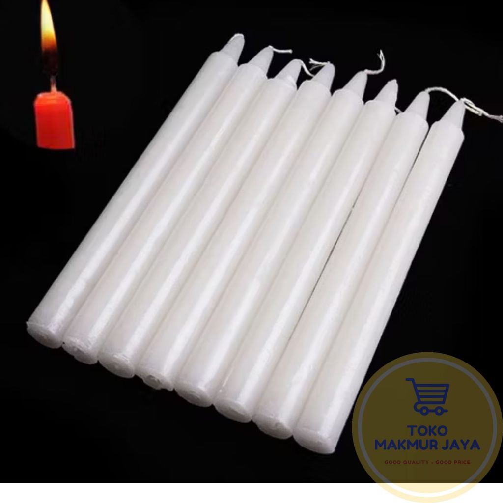 Jual LILIN PUTIH BATANG BOX (isi 8 pcs) | Shopee Indonesia