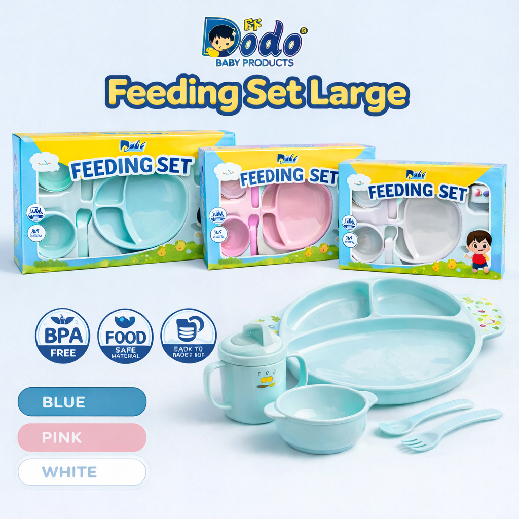 Jual Dodo Feeding Set Anak 4in1 | Set Makan Piring Sekat Gelas Sendok ...