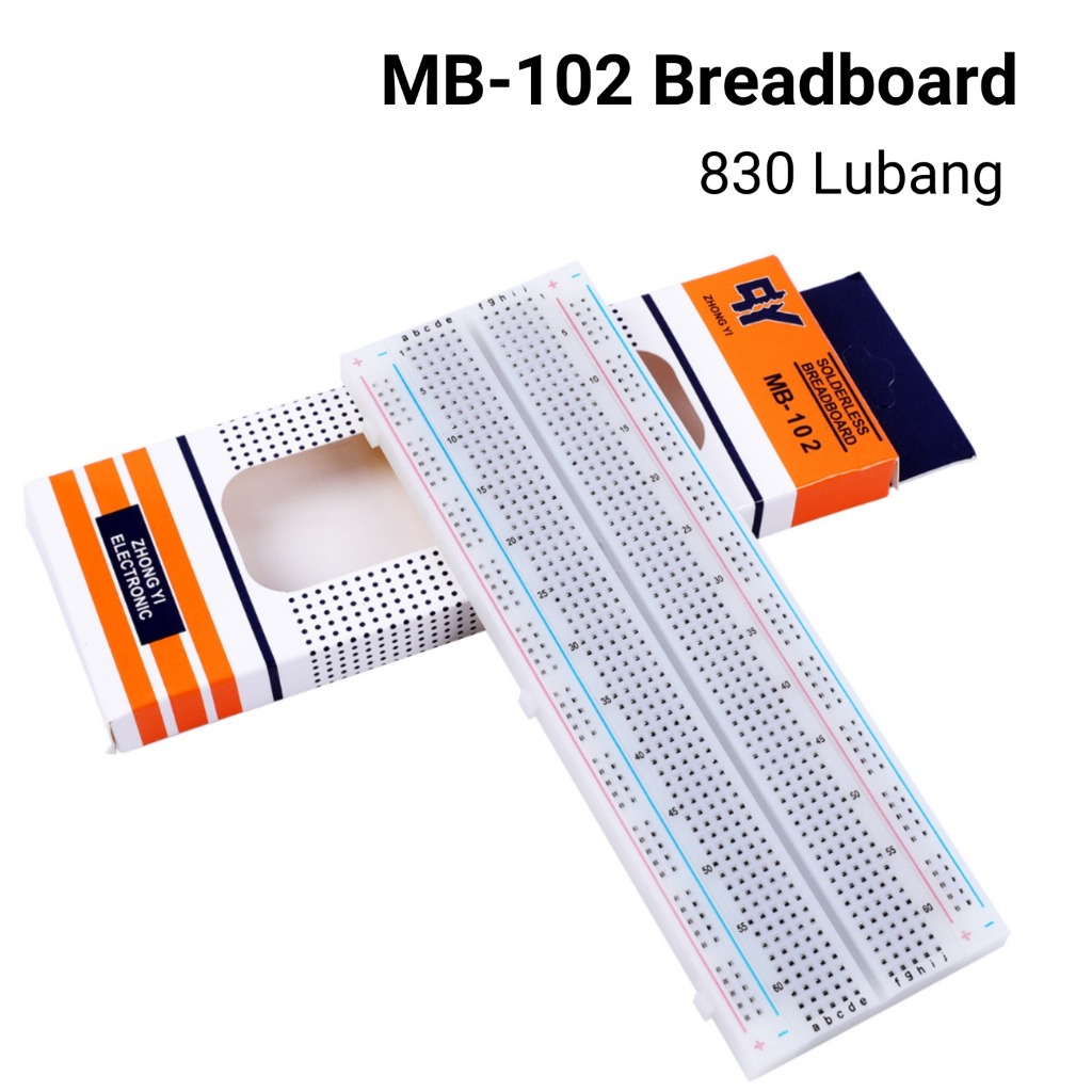 Jual Breadboard MB-102 830 Titik Solderless - Ideal untuk Prototipe ...