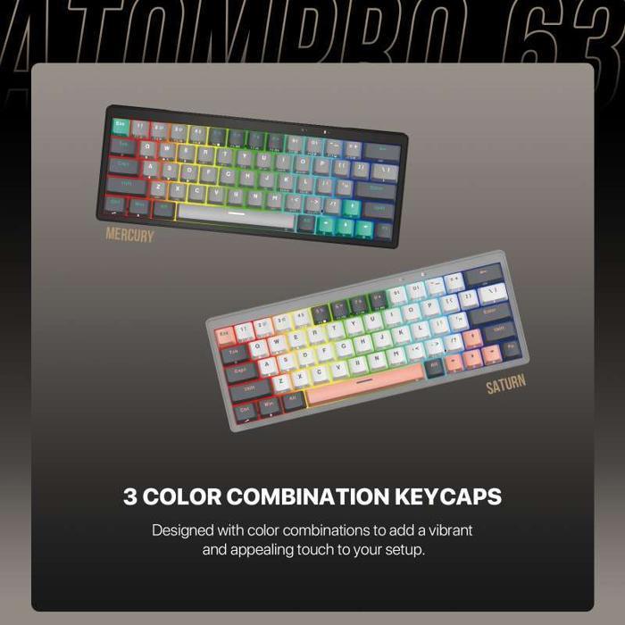 Jual FANTECH ATOM PRO 63 MK912 WIRELESS MECHANICAL KEYBOARD | Shopee ...