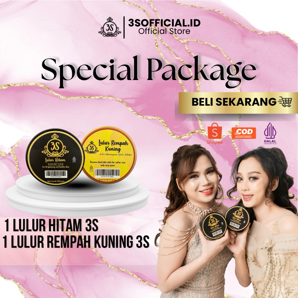 Jual 1 Lulur Hitam 3S 250gr + 1 Lulur Rempah Kuning 3S 250gr ...