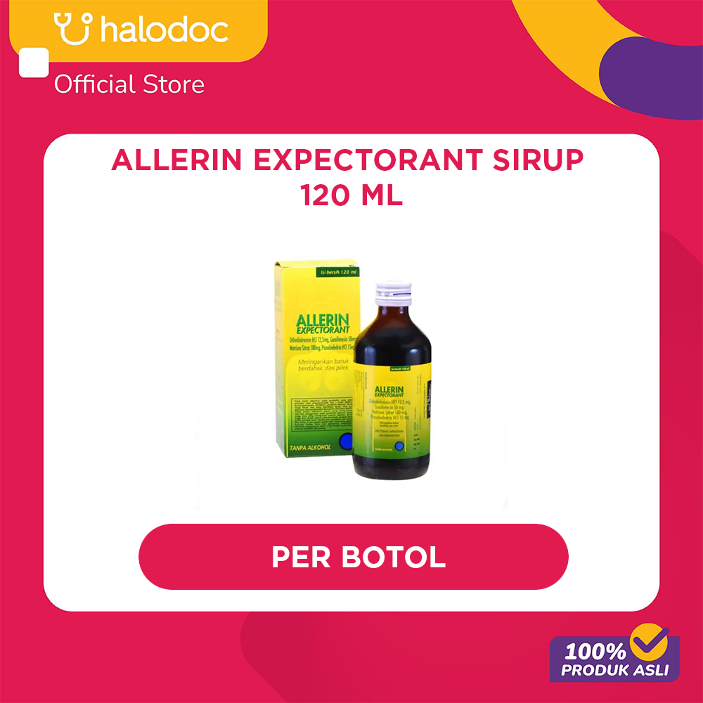 Jual Allerin Expectorant Sirup 120 ml | Shopee Indonesia