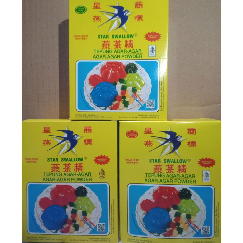 Jual AGAR AGAR SWALLOW PLAIN PER 1 BOX ISI 12 PCS | Shopee Indonesia