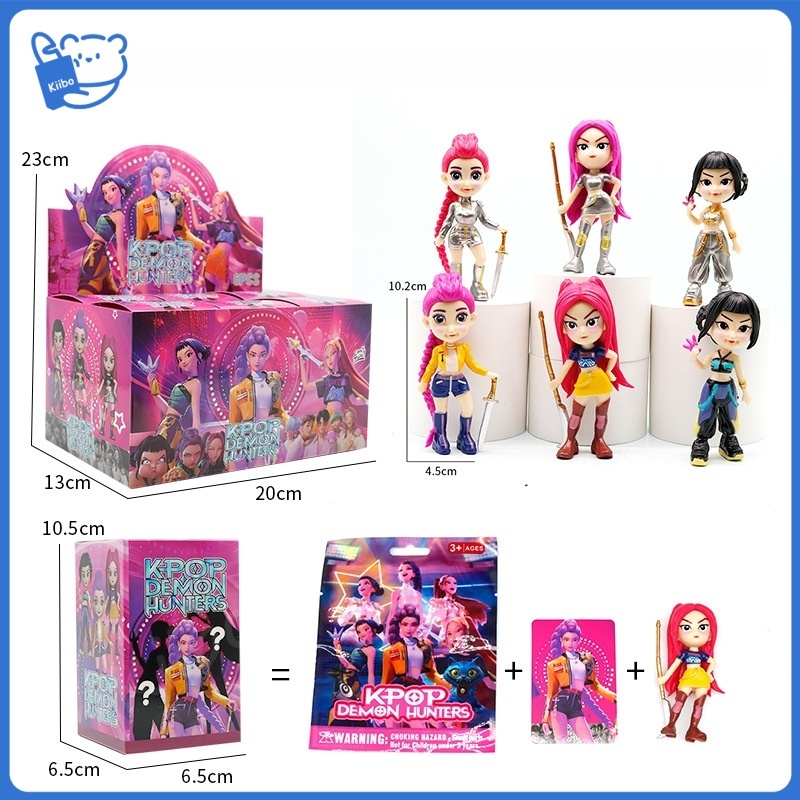 Jual 6 PCS Blind Box Figure Kpop Demon Hunter Rumi Mira Zoey Blind Box ...