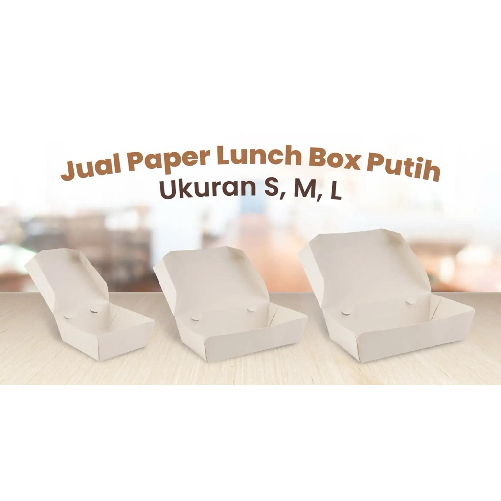 Jual PAPER LUNCH S/M/L , LUNCH BOX KERTAS | Shopee Indonesia