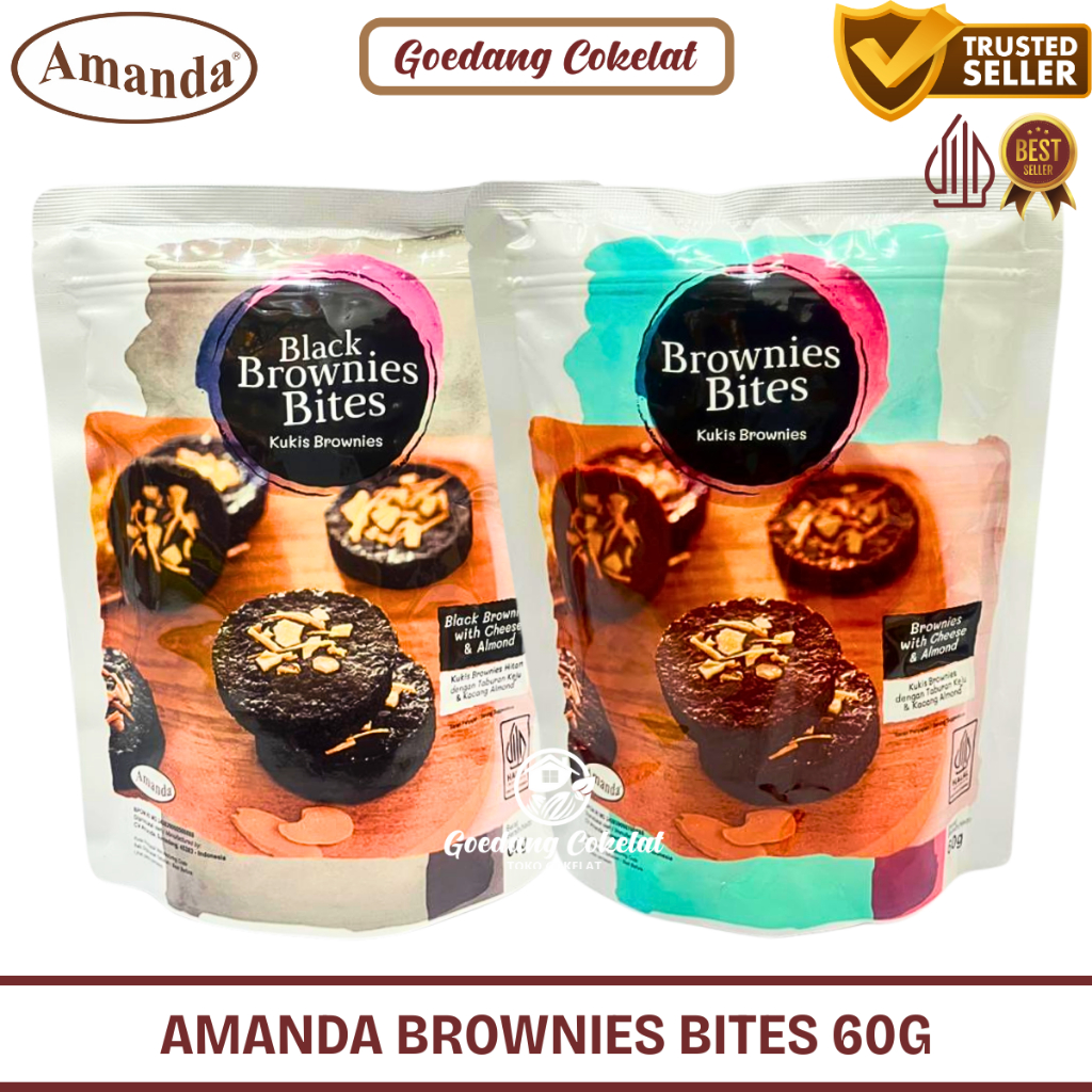 Jual Amanda Brownies Bites 60g - Kue Kering Brownies Panggang Crispy ...