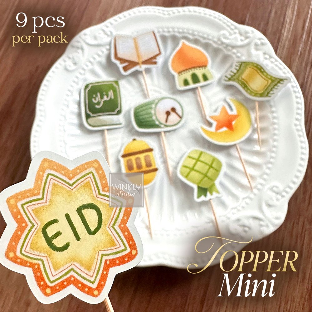 Jual Cake Topper LEBARAN / Mini Topper Cupcake IDUL FITRI / Hiasan Kue ...