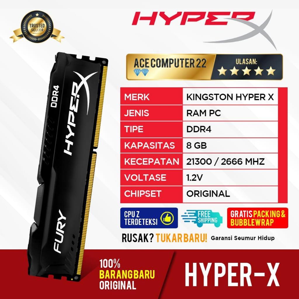 Jual RAM KINGSTON HYPER X DDR4 8GB PC2666 LIFETIME WARRANTY | Shopee ...