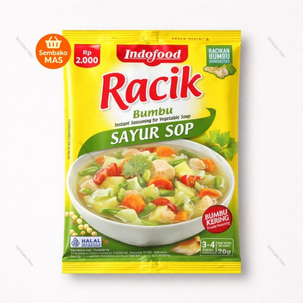 Jual Indofood Bumbu Racik Sayur Sop 1 Renceng (10 Sachet x 20g ...