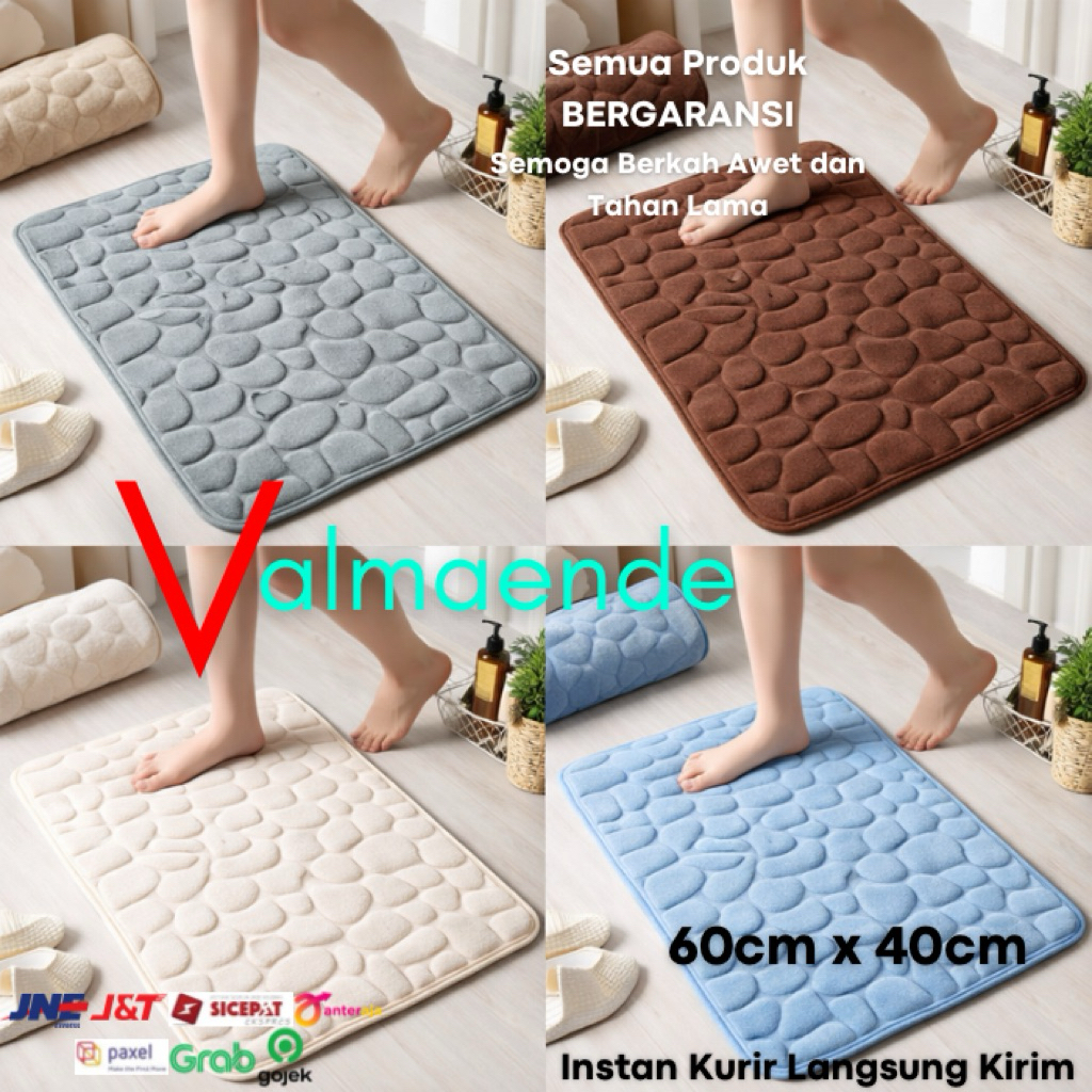 Jual Keset Kamar Mandi Keset Batu Keset Memory Foam Keset Dapur 60cm x ...