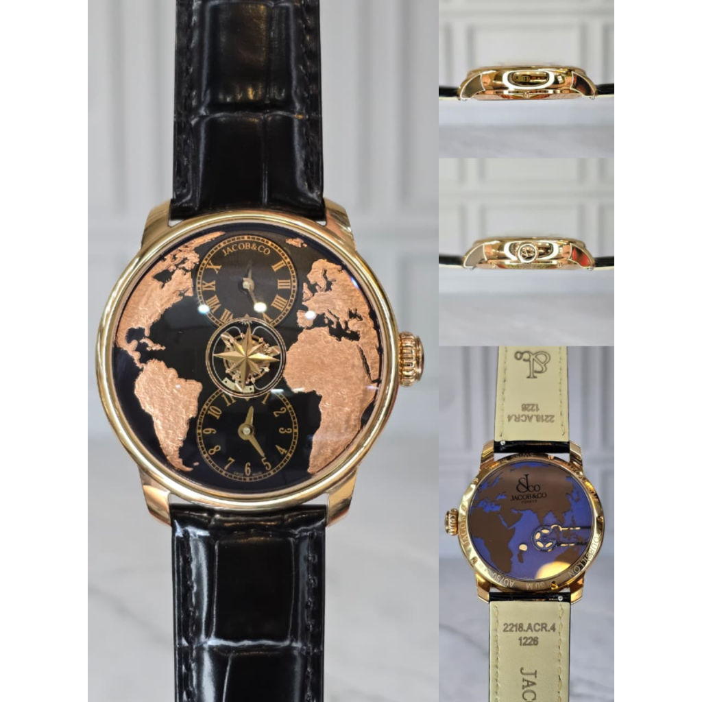 Jual Jam Tangan Termewah Jacob & co Dual Time Swiss Automatic Dm 43mm ...