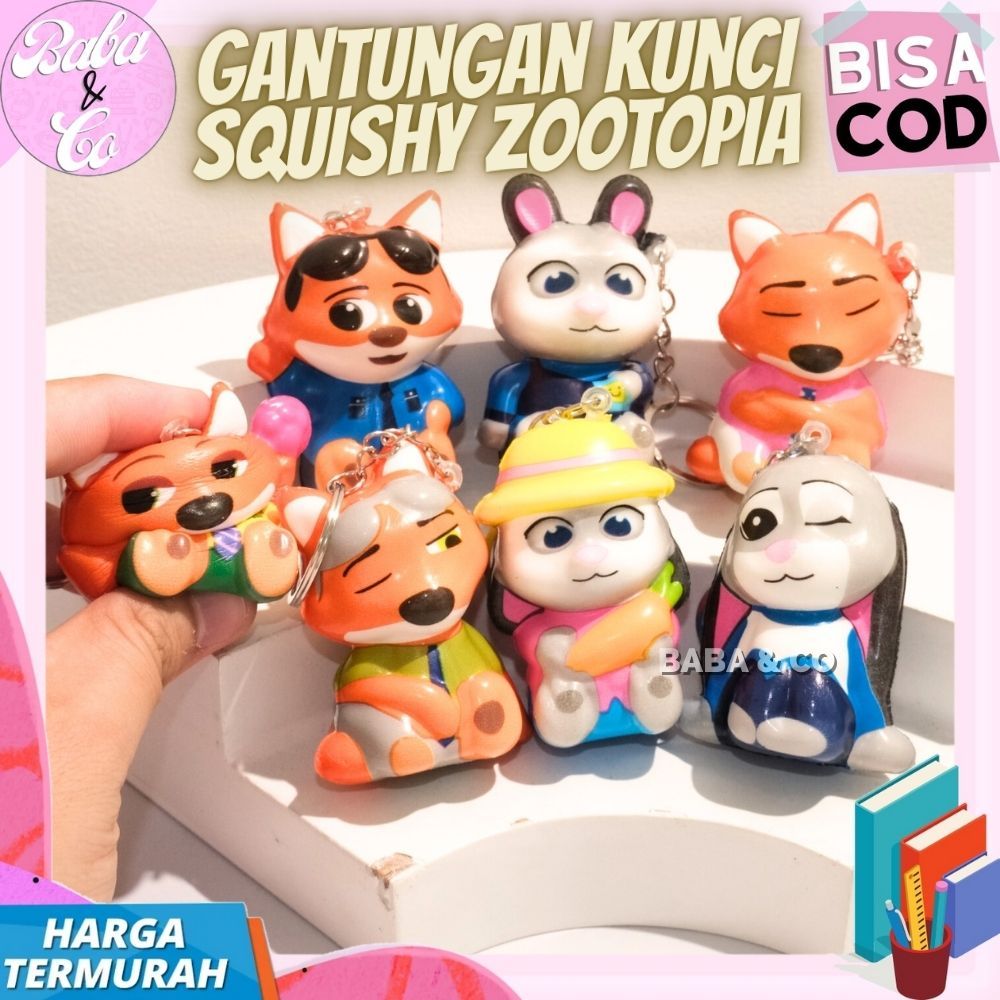 Jual GANTUNGAN KUNCI SQUISHY ZOOTOPIA KEYCHAIN SQUISHY ZOOTOPIA LUCU ...