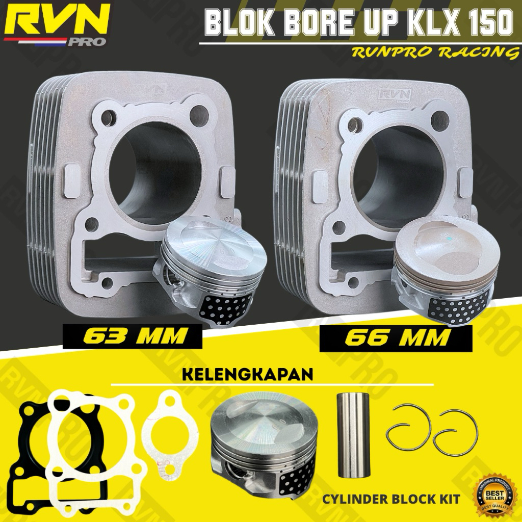 Jual BLOK SEHER BORING PAKET BORE UP BOREUP KLX 150 DTRACKER 150 63MM ...