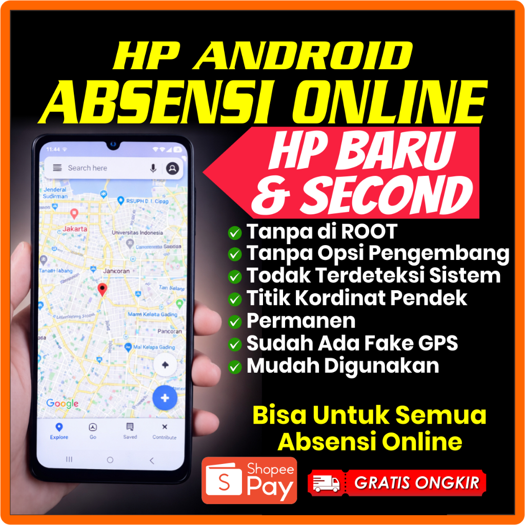 Jual HP ABSENSI ONLINE PERMANEN TANPA OPSI PENGEMBANG FAKE GPS | Shopee ...