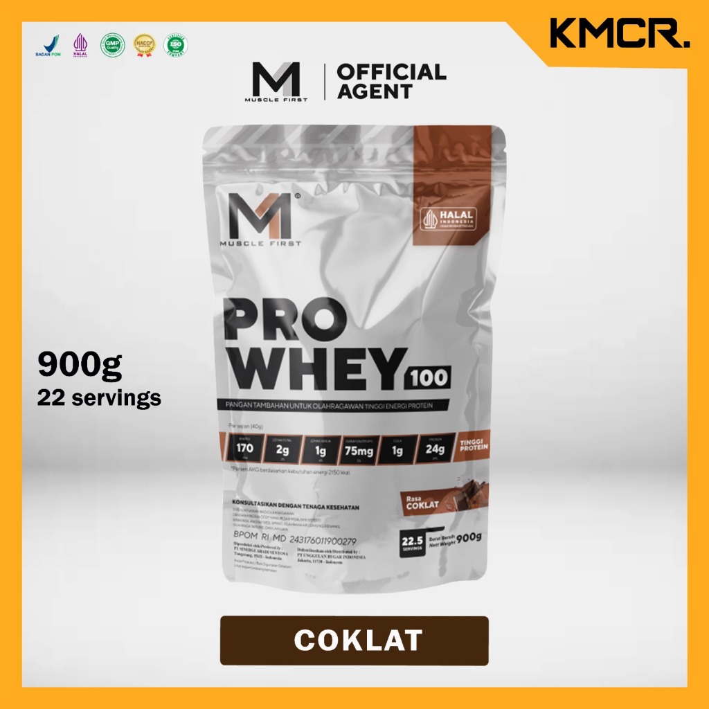 Jual MUSCLE FIRST M1 PRO WHEY 100 2LB 900g PROTEIN FITNES GYM - KMCR ...