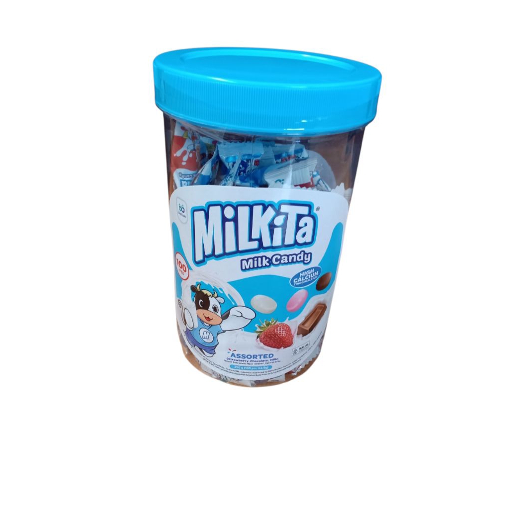 Jual Milkita Permen Susu Toples (1Jar: 100pcs) Milk CANDY Jar - Permen ...
