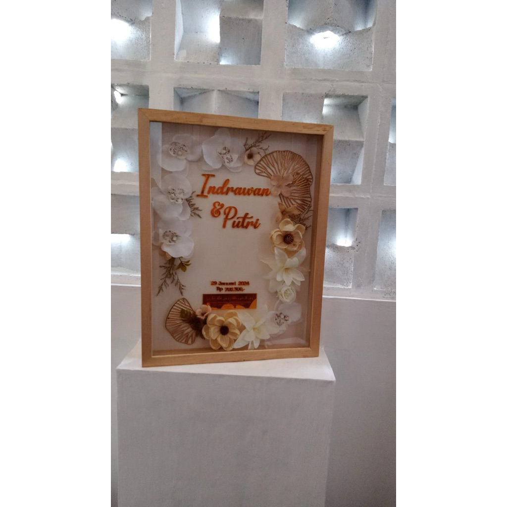 Jual Bingkai 3D kayu Custom pigura mendali mahar pigura benda Relief ...