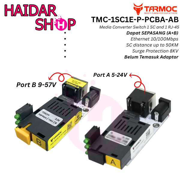 Jual Tarmoc TMC-1SC1E-P-PCBA | Media Converter 1FO 1LAN / 1 FO 1 LAN 10 ...