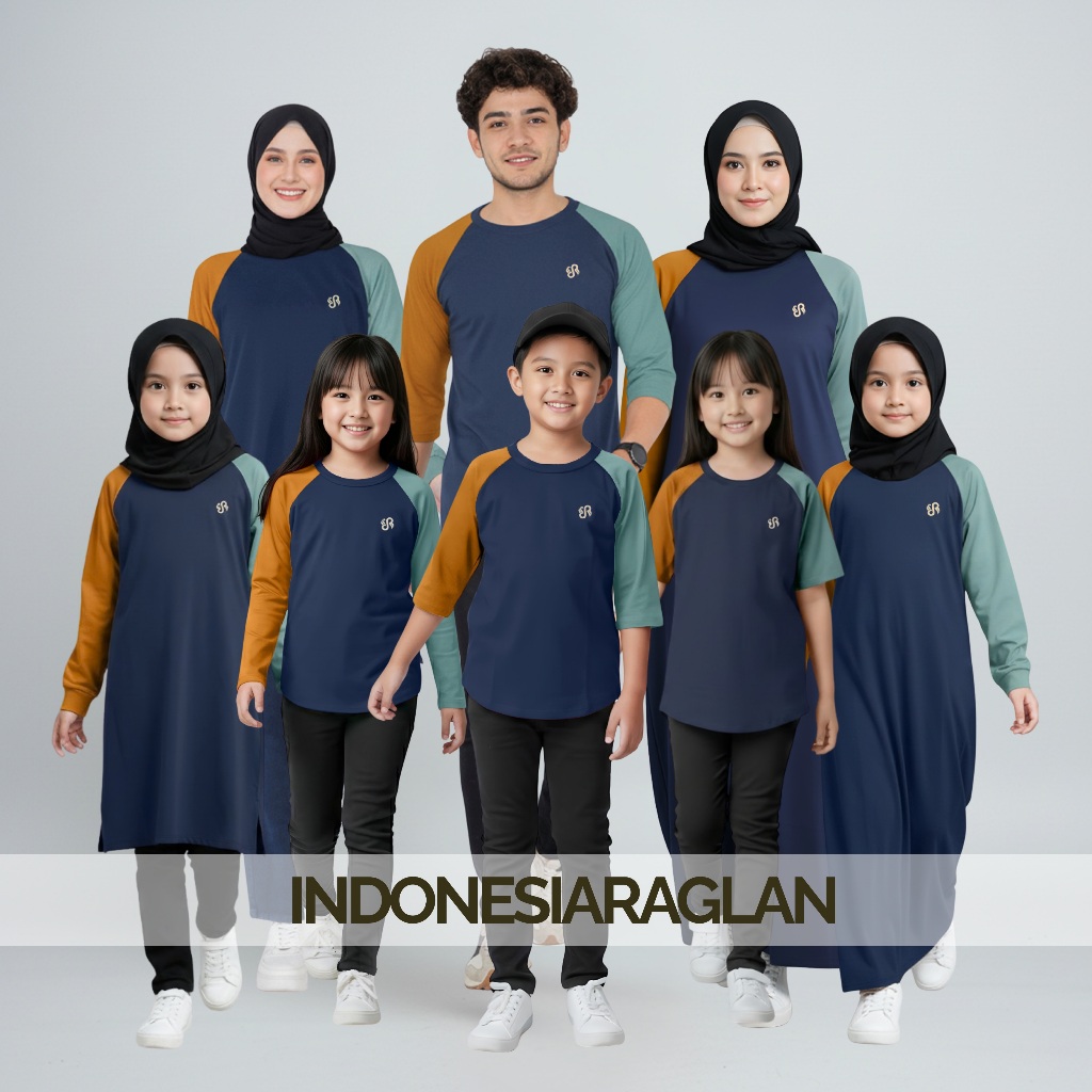Jual Indonesia Raglan Warna NTC 02 Family Set Keluarga, Couple, Satuan ...