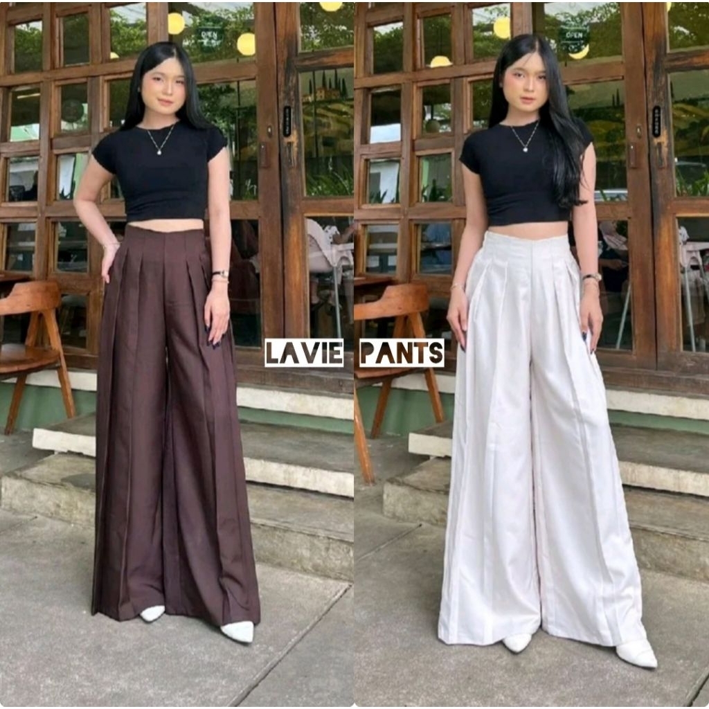 Jual Lesley - Lavie Pants - Culote Pallazo Highwaist Celana Panjang ...