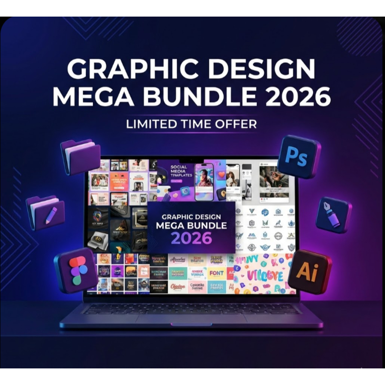 Jual Mega Database Kreatif Aset Grafis 2026 Template Canva, PSD, Vektor ...