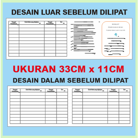Jual Kartu peminjam buku ukuran besar - Kartu perpustakaan - Kartu ...