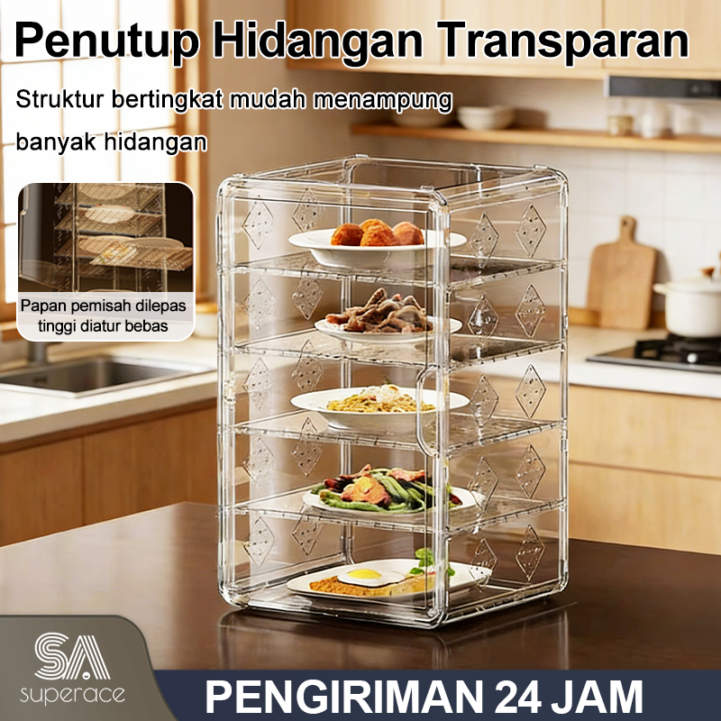 Jual Food Cover Tudung Saji Rak Makanan Lemari Penyimpan Lauk Serbaguna ...