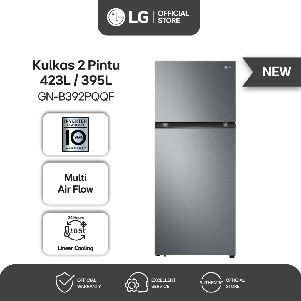 Jual [Exclusive Model] LG Kulkas 2 Pintu 423L / 395L - Smart Inverter ...
