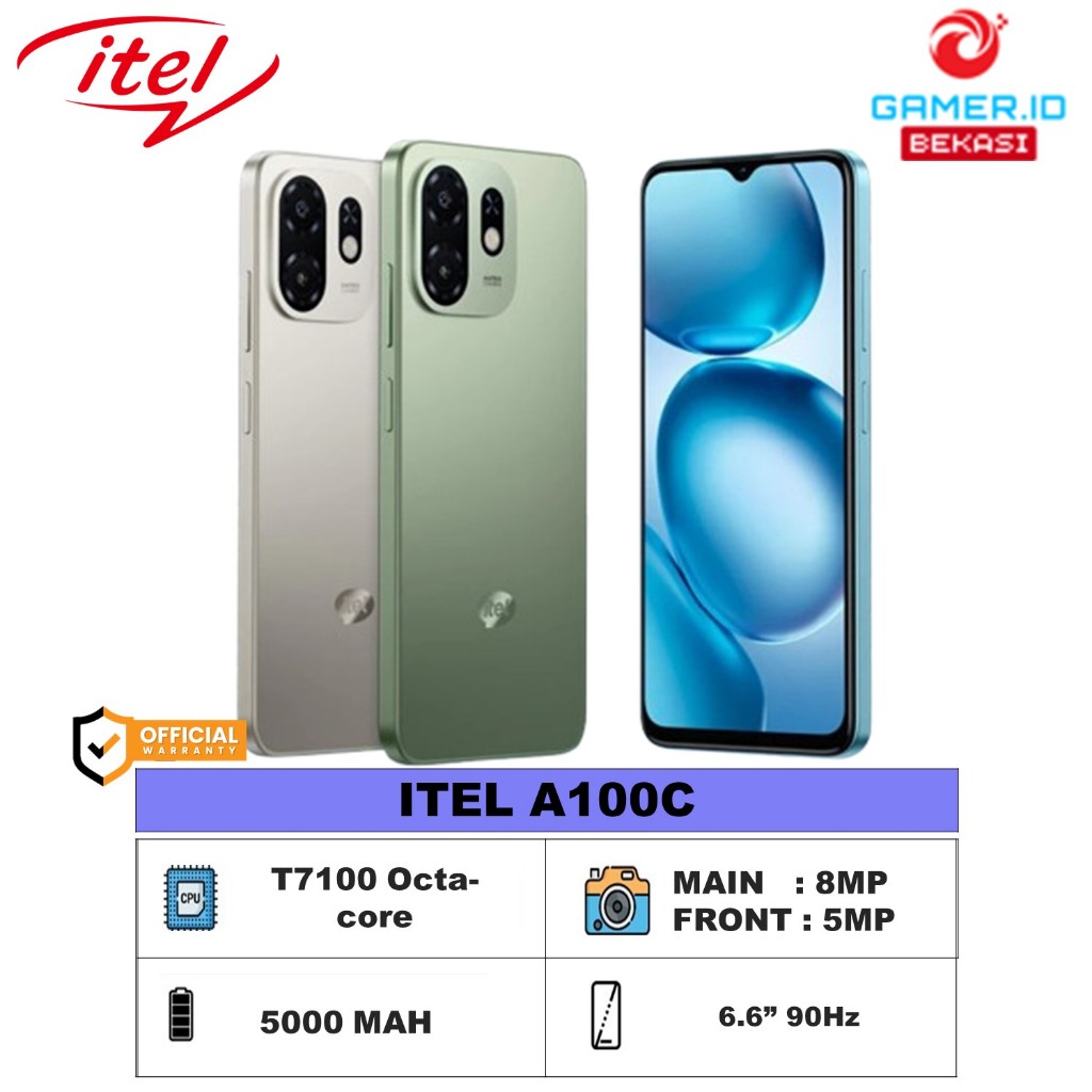 Jual Itel A100C 4GB/64GB Android 15 Go Garansi Resmi | Shopee Indonesia